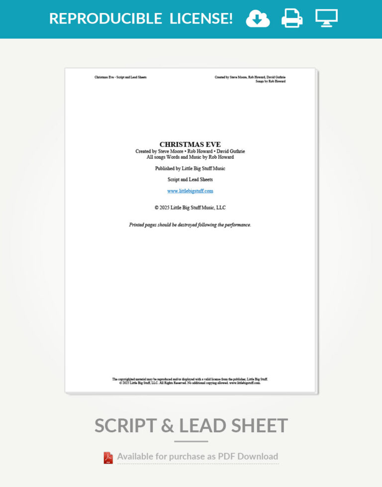 Christmas Eve Reproducible Script & Lead Sheets – Little Big Stuff