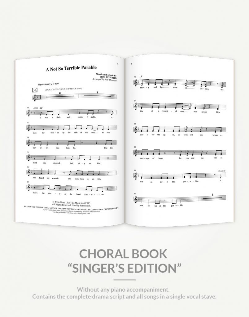 A Not So Terrible Parable Choral Book – Little Big Stuff